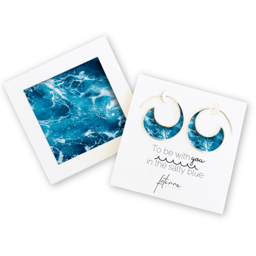 Deep Blue Wave Earrings