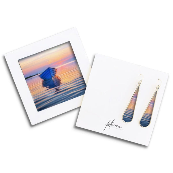 Row Boat Ripples Long Earrings - Foterra Jewelry
