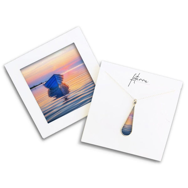 Row Boat Ripples Long Necklace - Foterra Jewelry